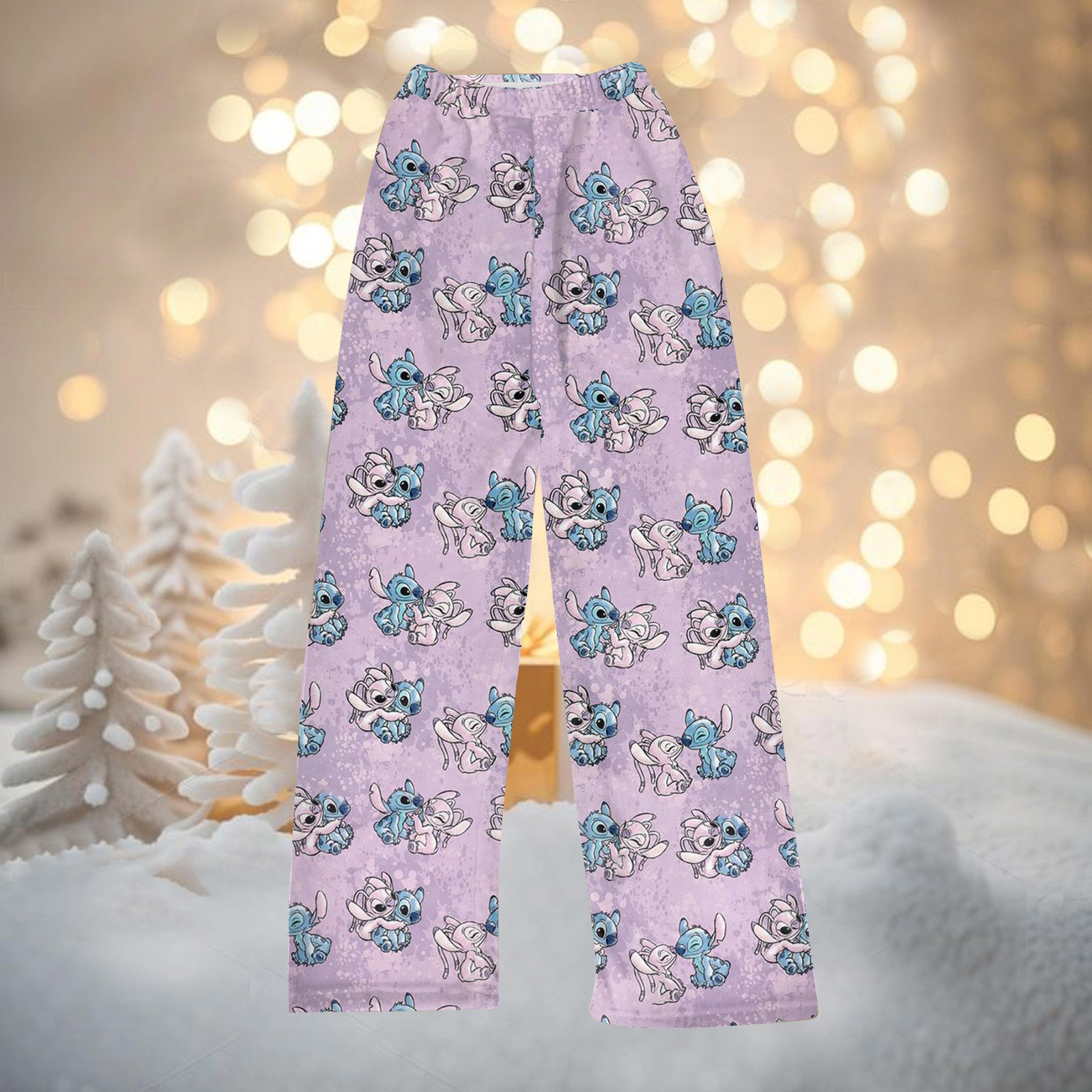 Disney Mens' Lilo & Stitch Character Pineapple Sleep Pajama Pants Pink ...