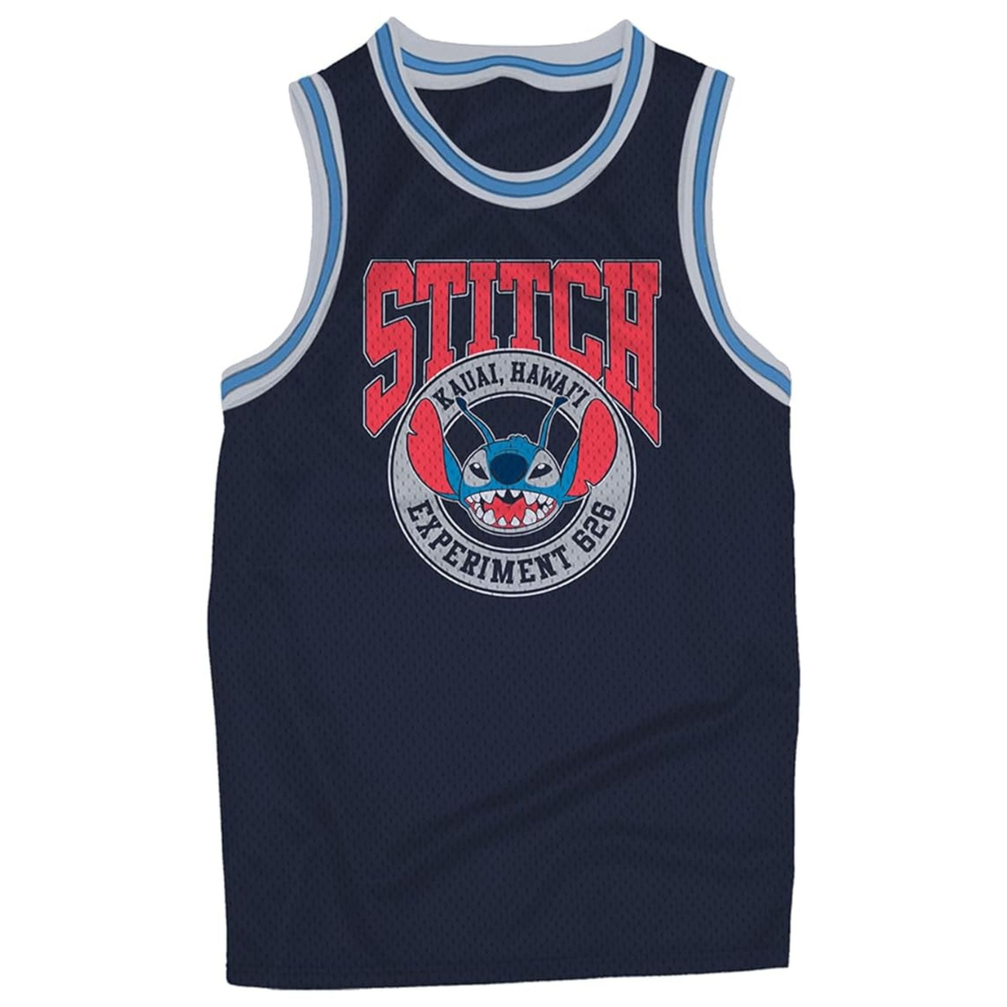 Disney Men's Stitch Tank Top Basketball Jersey, Classic Printed Stitch ...