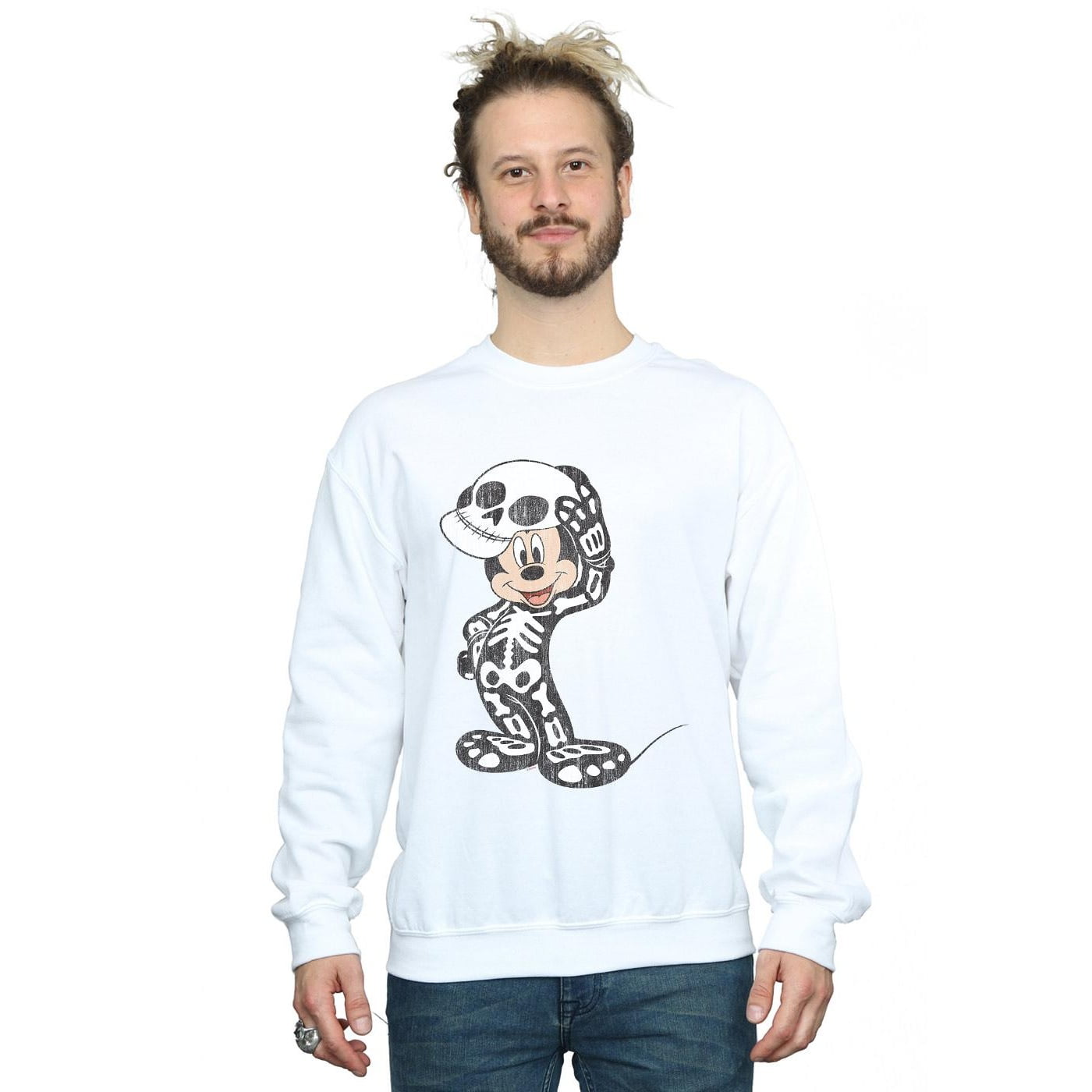 Disney Mens Mickey Mouse Skeleton Sweatshirt - Walmart.com