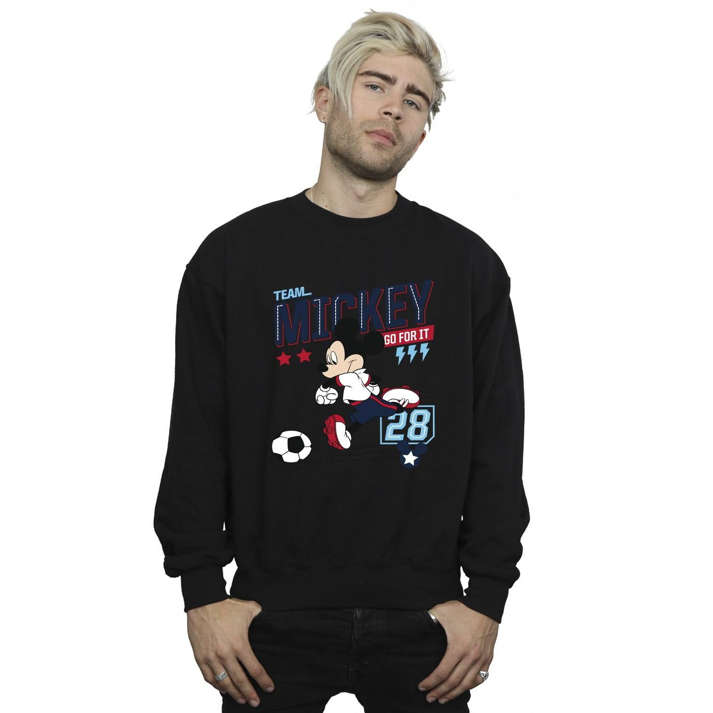 Disney Mens Mickey Mouse Team Mickey Football Sweatshirt - Walmart.com