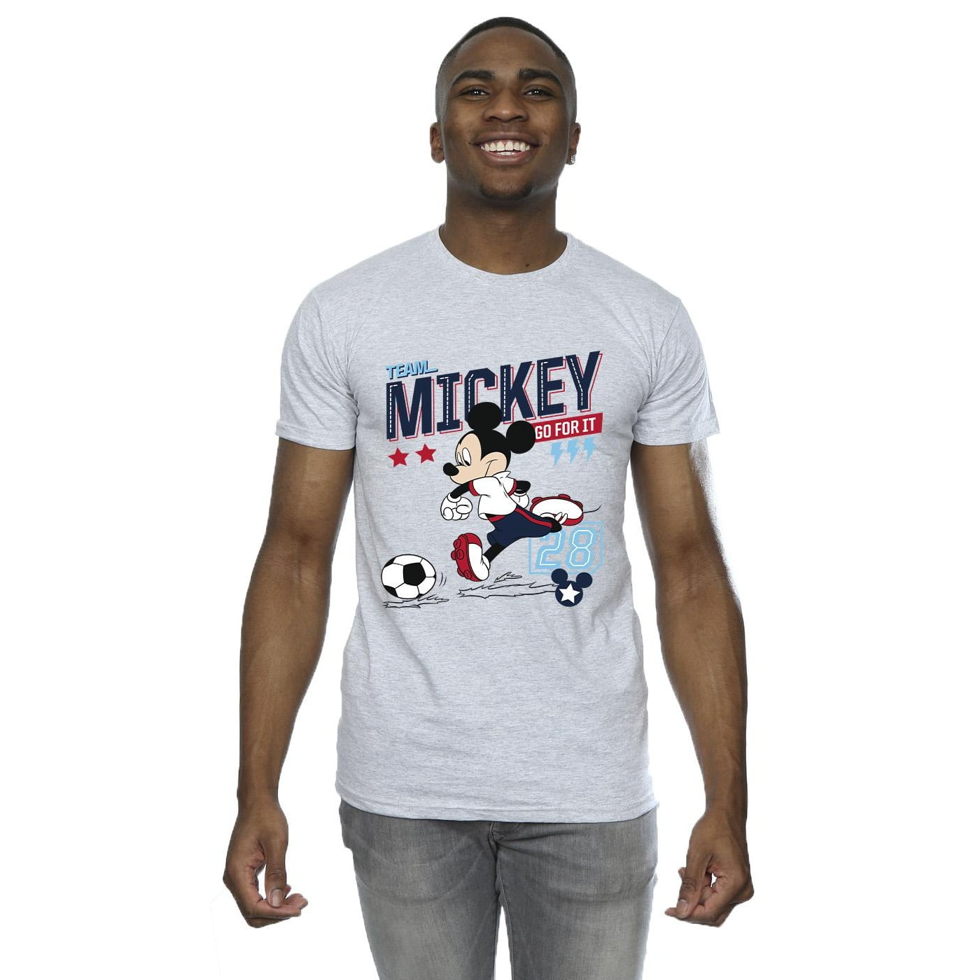 Disney Mens Mickey Mouse Team Mickey Football T-Shirt - Walmart.com