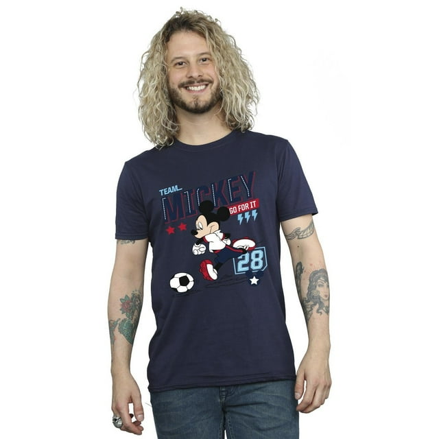 Disney Mens Mickey Mouse Team Mickey Football T-Shirt - Walmart.com