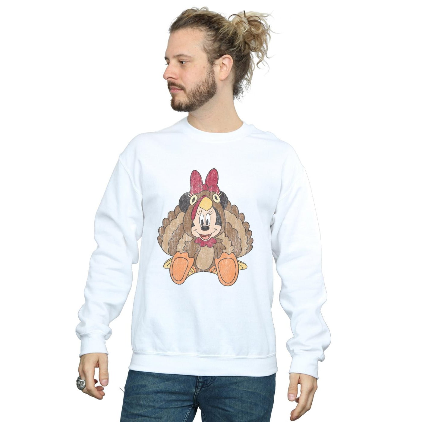 Disney Mens Minnie Mouse Thanksgiving Turkey Costume Sweatshirt ...