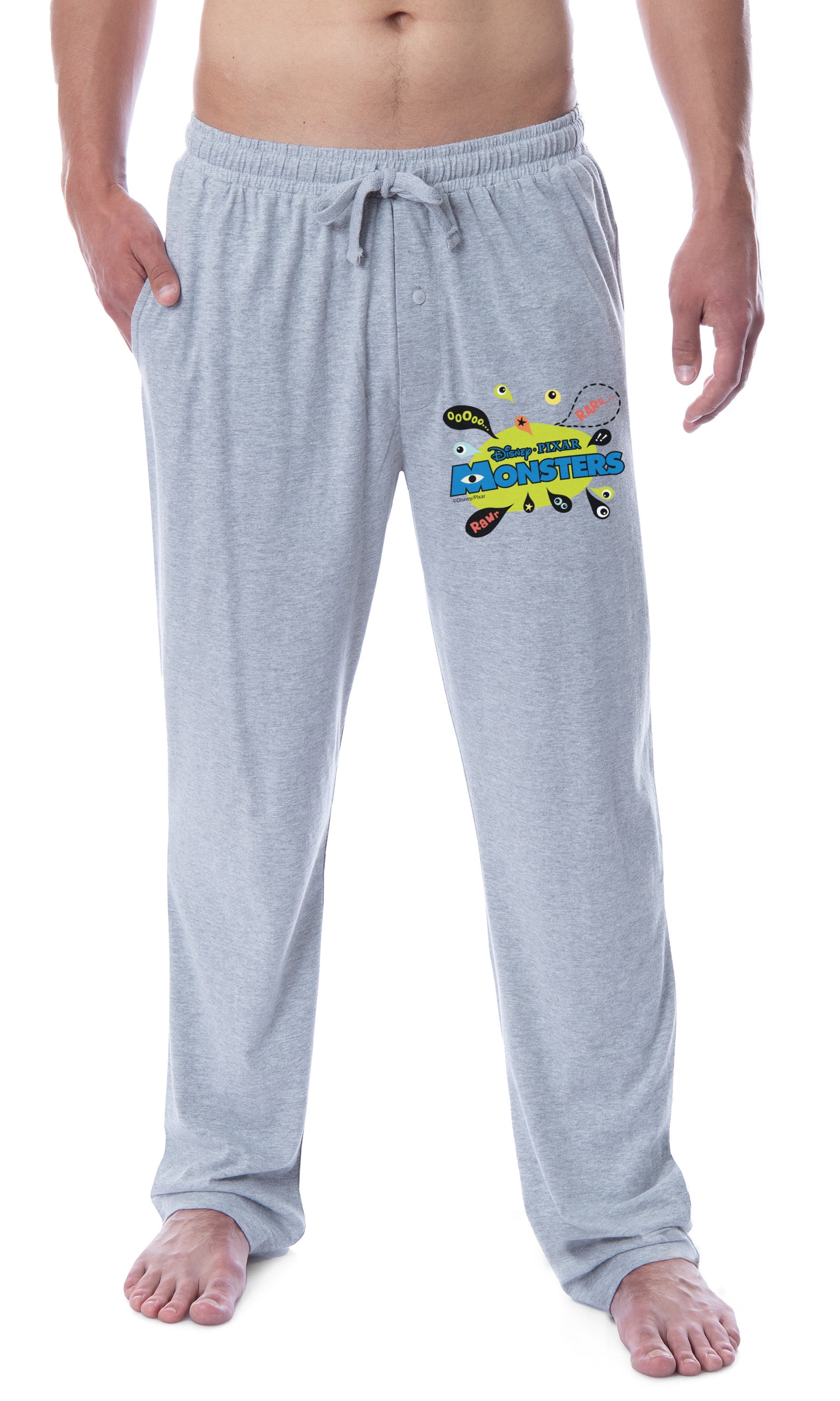 Disney Mens' Monsters, Inc. Movie Film Logo Title Sleep Pajama Pants ...