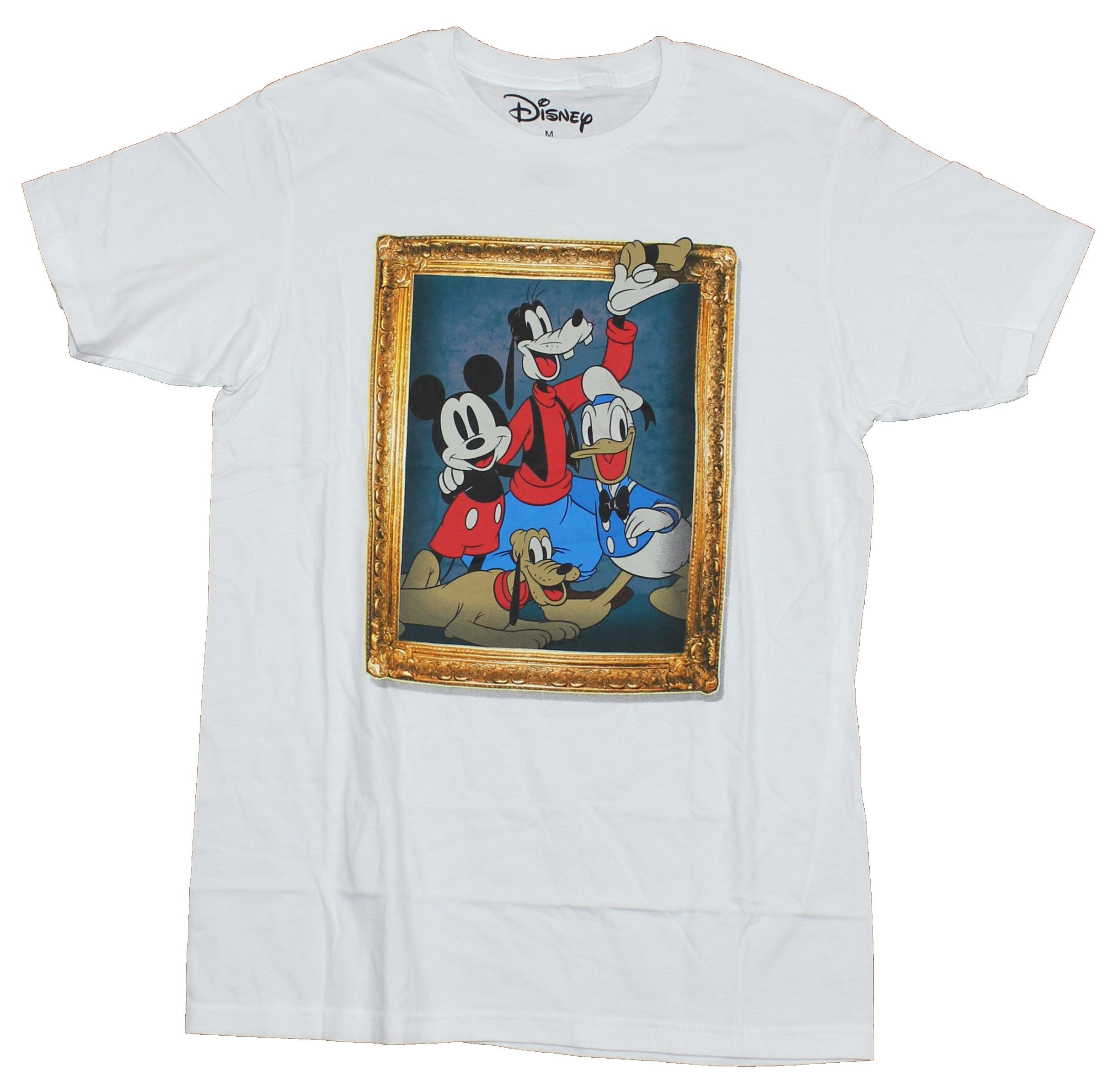 Disney Mens T-Shirt - Mickey Mouse Goofy Donald Duck Framed Pictured ...