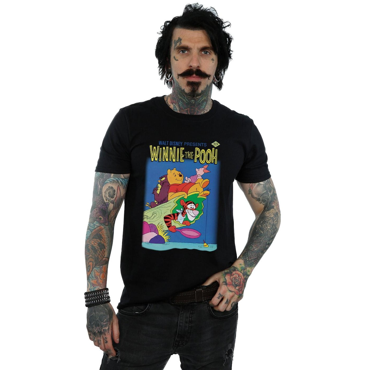 Disney Mens Winnie The Pooh Poster T Shirt