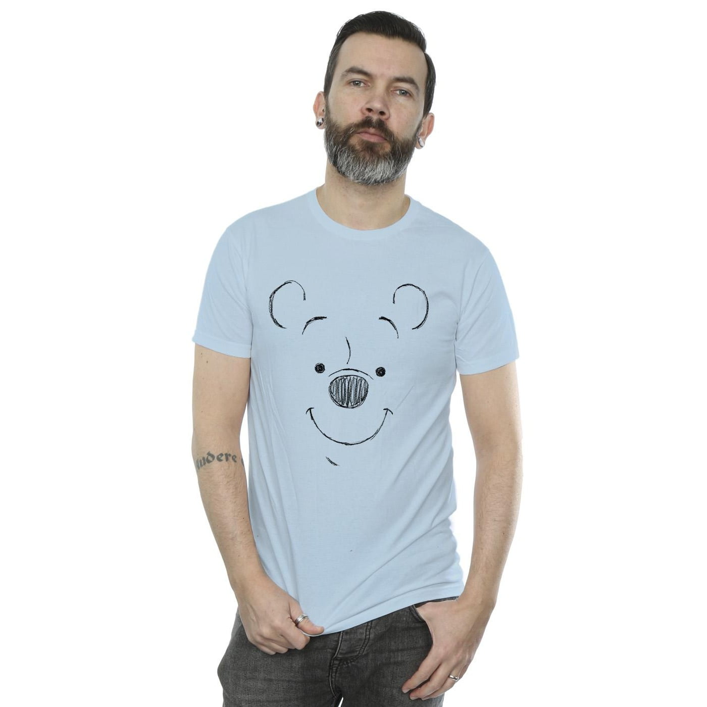 Disney Mens Winnie The Pooh Winnie The Pooh Face T Shirt