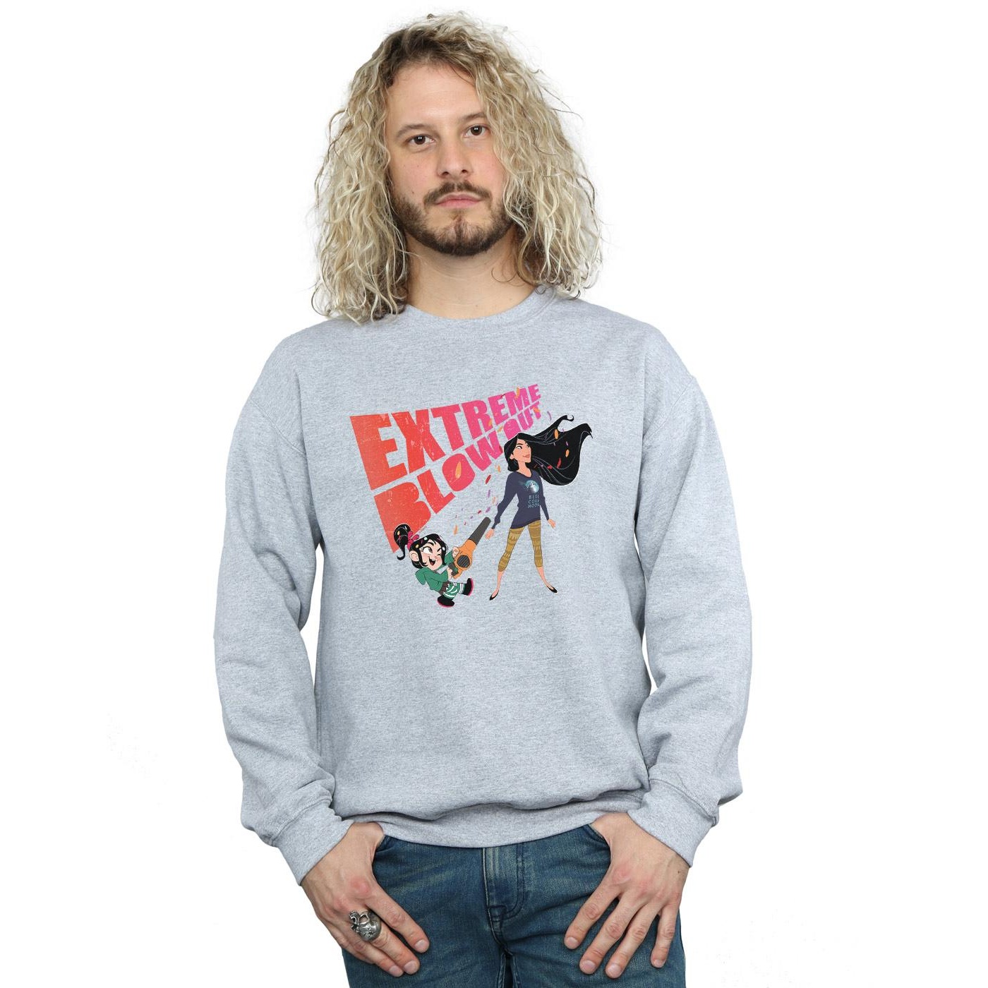 Disney Mens Wreck It Ralph Pocahontas And Vanellope Sweatshirt ...