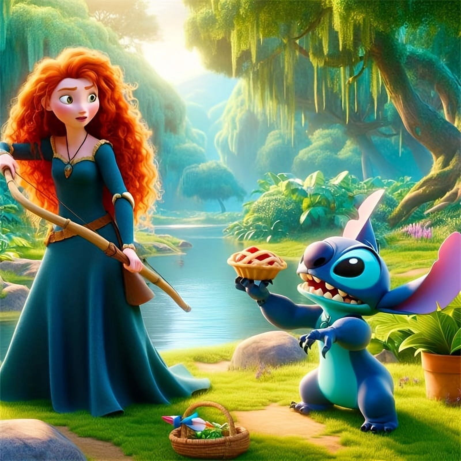 Disney Merida and Stitch 5D DIY Diamond Painting Kit - Full Circle ...