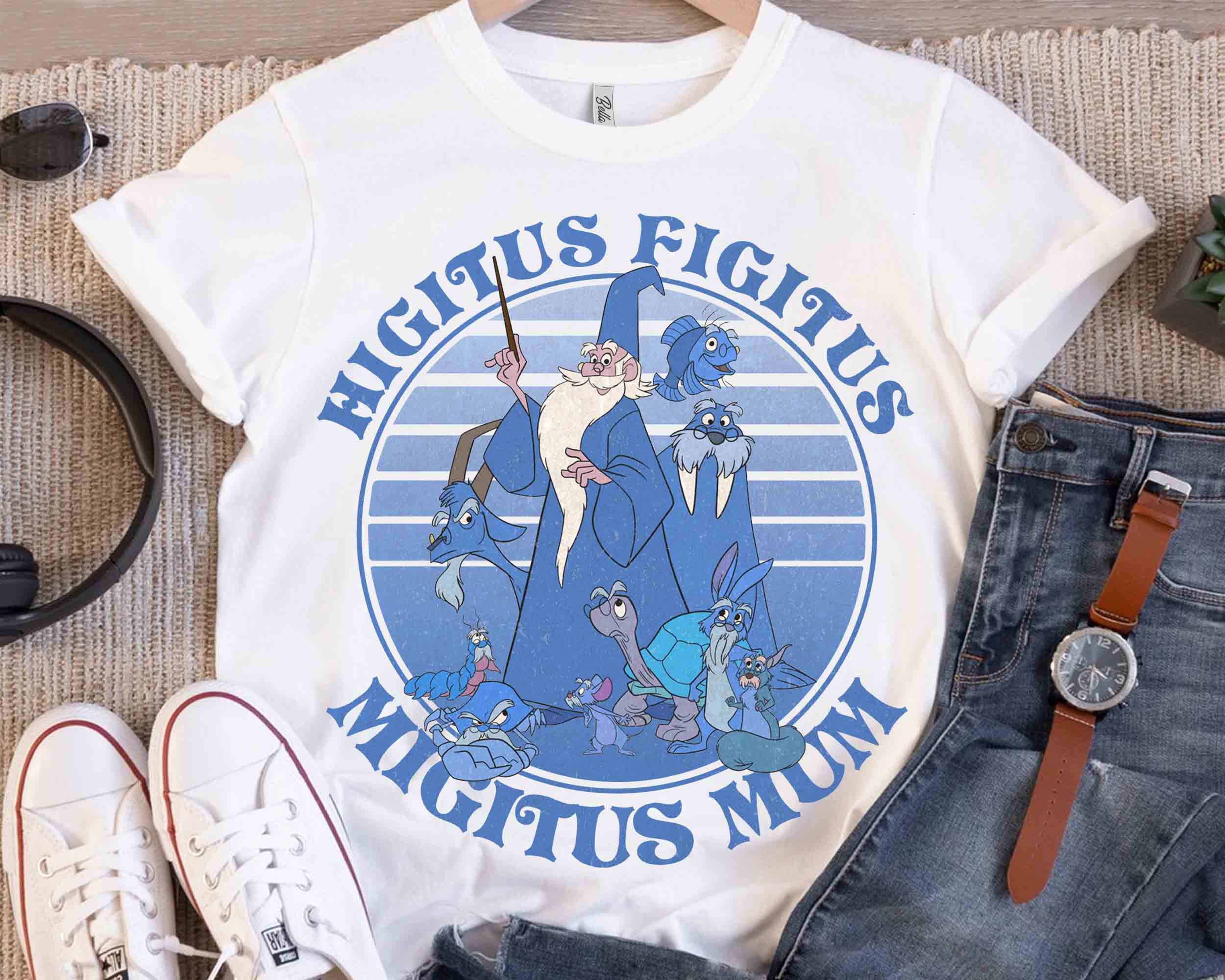 Disney Merlin Higitus Figitus Migitus Mum Retro T-shirt, The Sword In ...