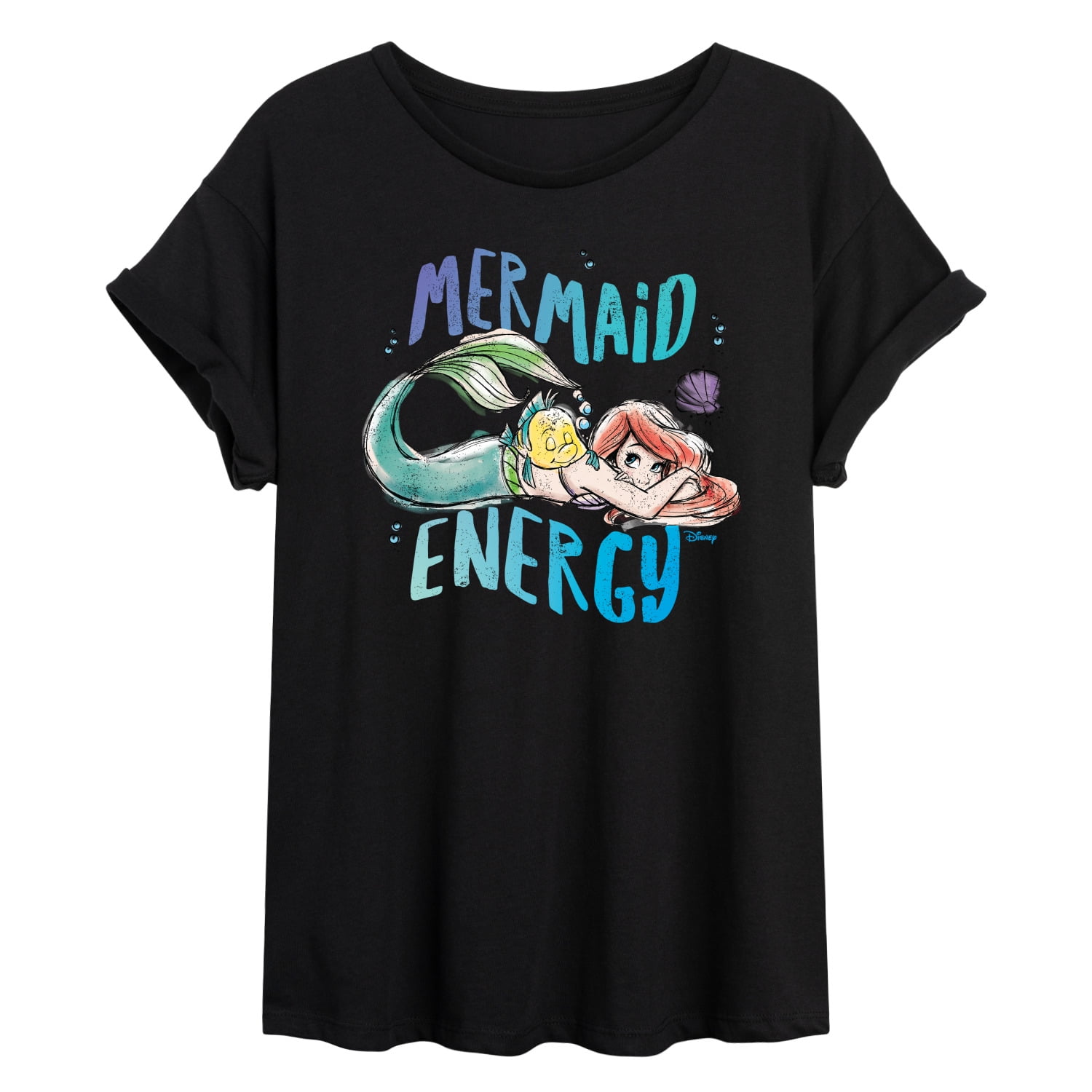 Disney - Mermaid Energy - Women's Oversized T-Shirt - Walmart.com