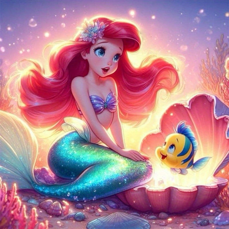 Disney Mermaid Princess Diamond Painting Kits for Adults,Parent-child ...