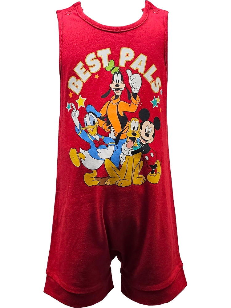 Disney Mic + Best Pals Infant Boys Romper - Walmart.com