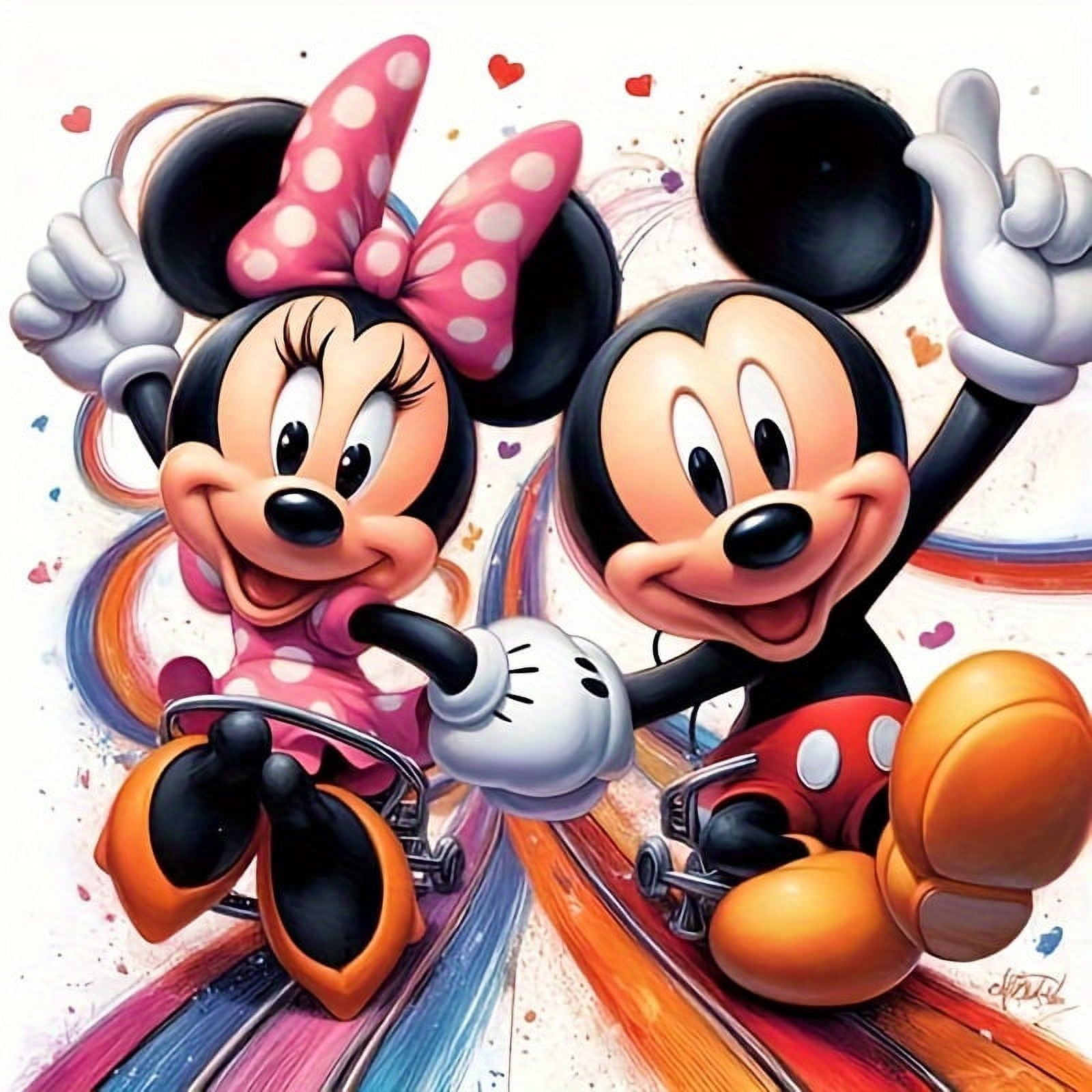 Disney Mickey 5D Diamond Art Kit - Diy Embroidery Mosaic Craft, Round ...