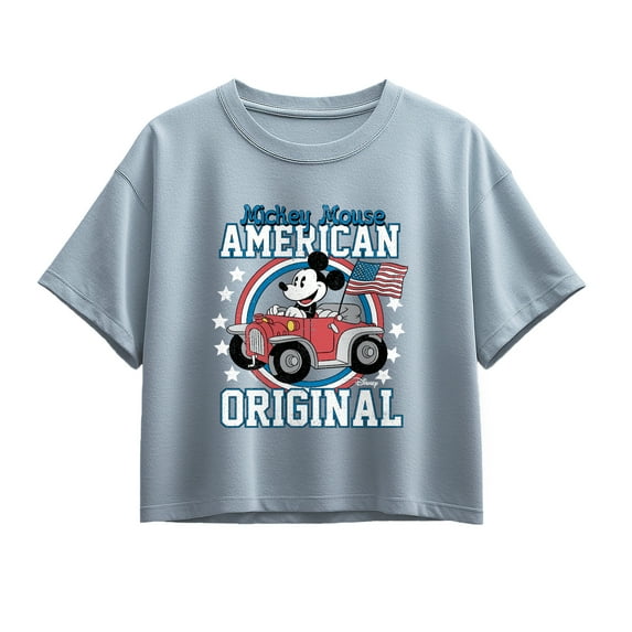 Disney - Mickey American Original - Youth Girls Boxy T-Shirt - Walmart.com