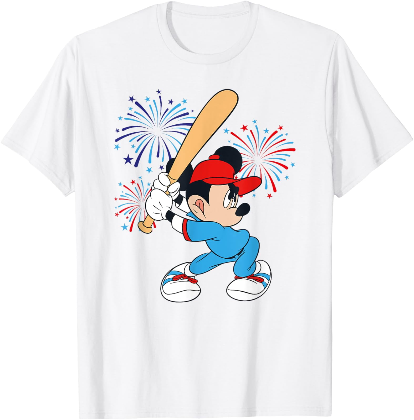 Disney Mickey And Friends 4Th Of July Baseball Fireworks T-Shirt ...