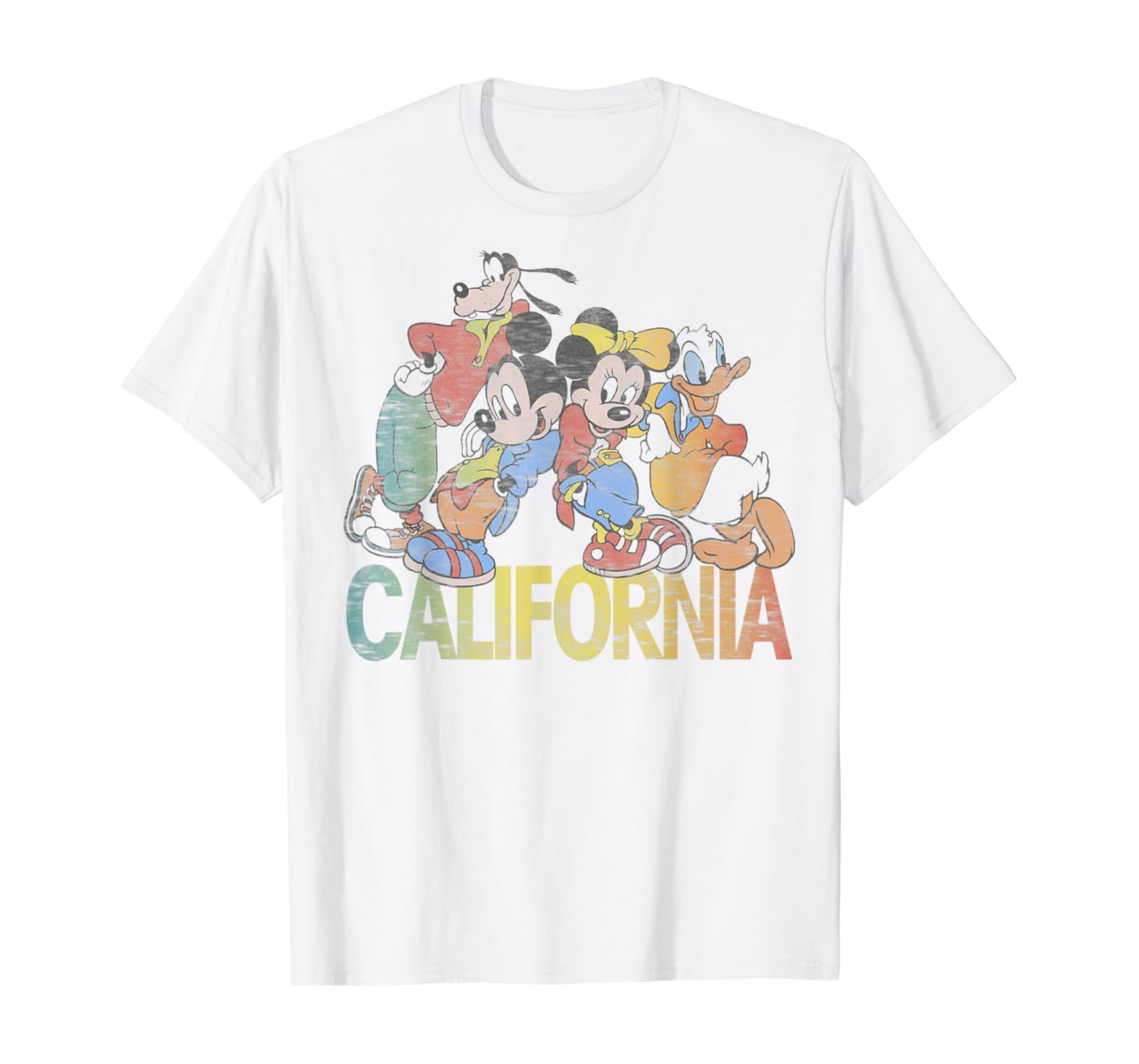 Disney Mickey And Friends California Group Shot T-Shirt - Walmart.com
