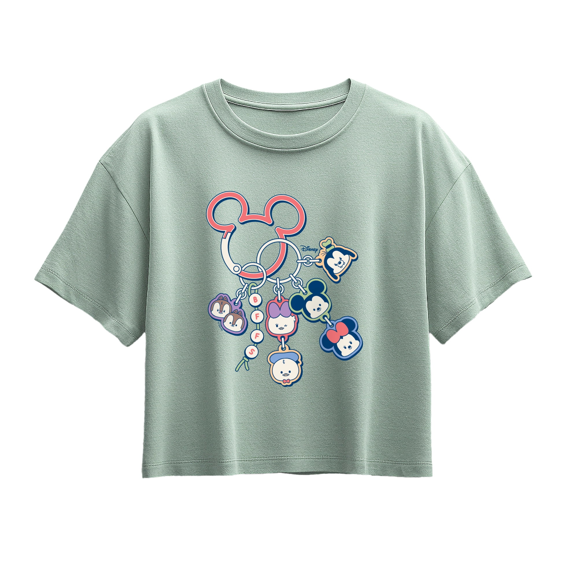 Disney - Mickey And Friends Charms - Youth Girls Boxy T-Shirt - Walmart.com