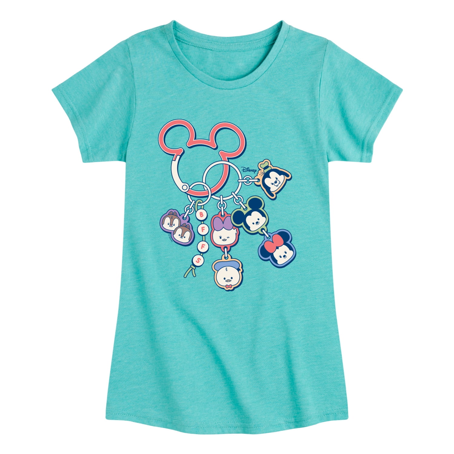 Disney - Mickey And Friends Charms - Youth Girls Fitted Short Sleeve T ...