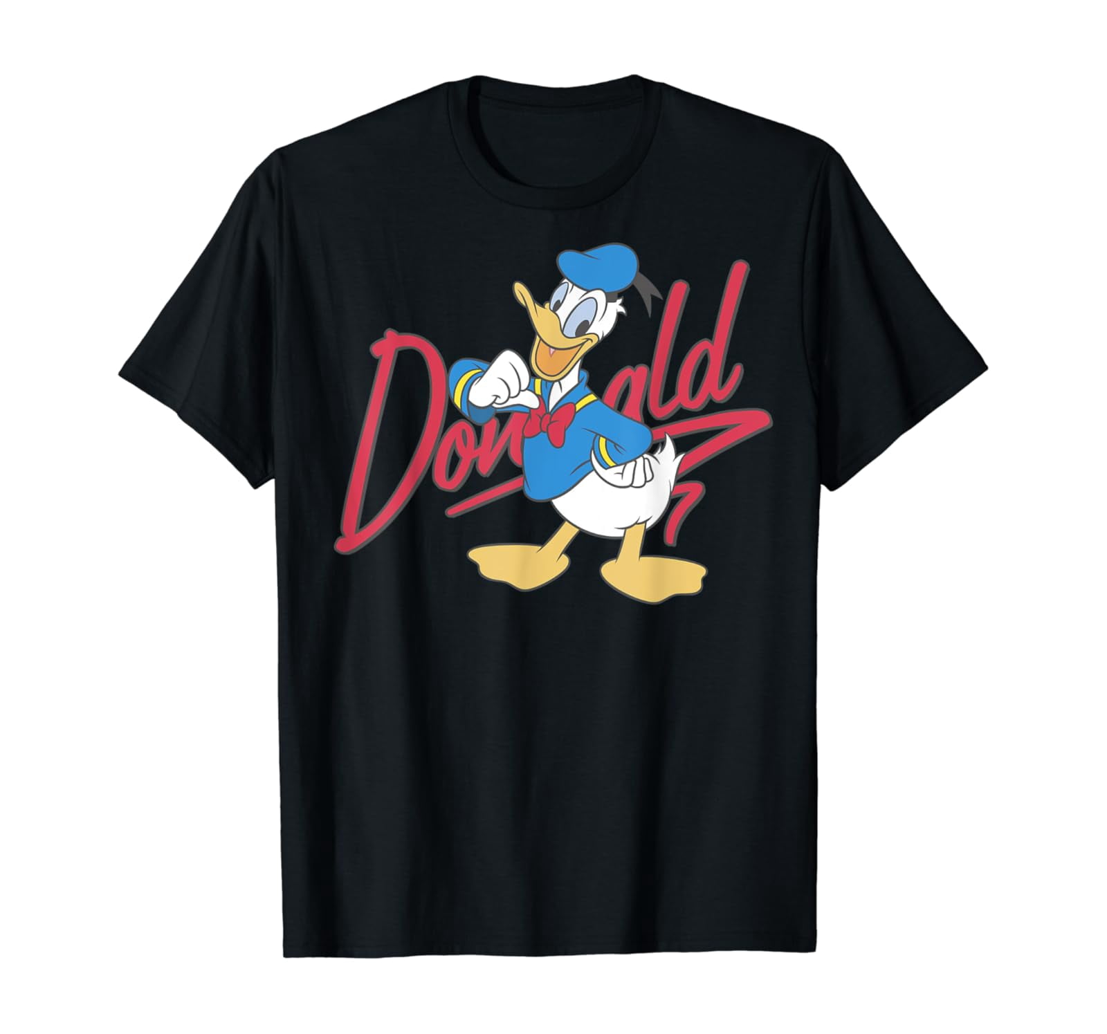 Disney Mickey And Friends Donald Duck Signature Portrait T-Shirt ...