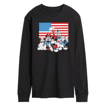 Disney - Americana - Mickey Vertical American Flag - Men's Long Sleeve ...