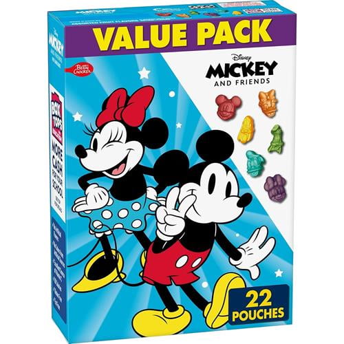 Disney Mickey And Friends Fruit Flavored Snacks, Treat Pouches, Gluten ...