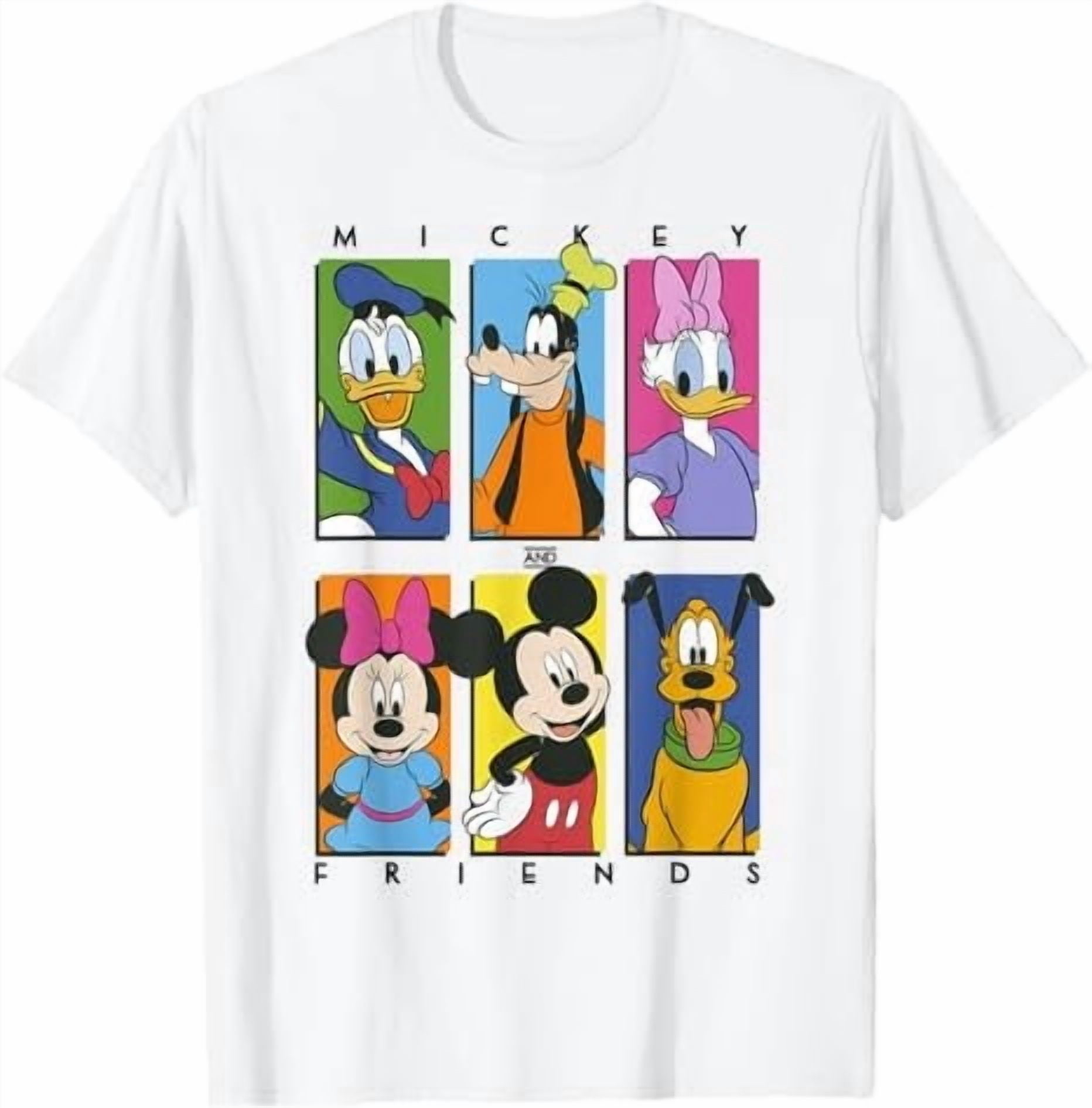 Disney Mickey And Friends Group Shot Panels T-Shirt - Walmart.com
