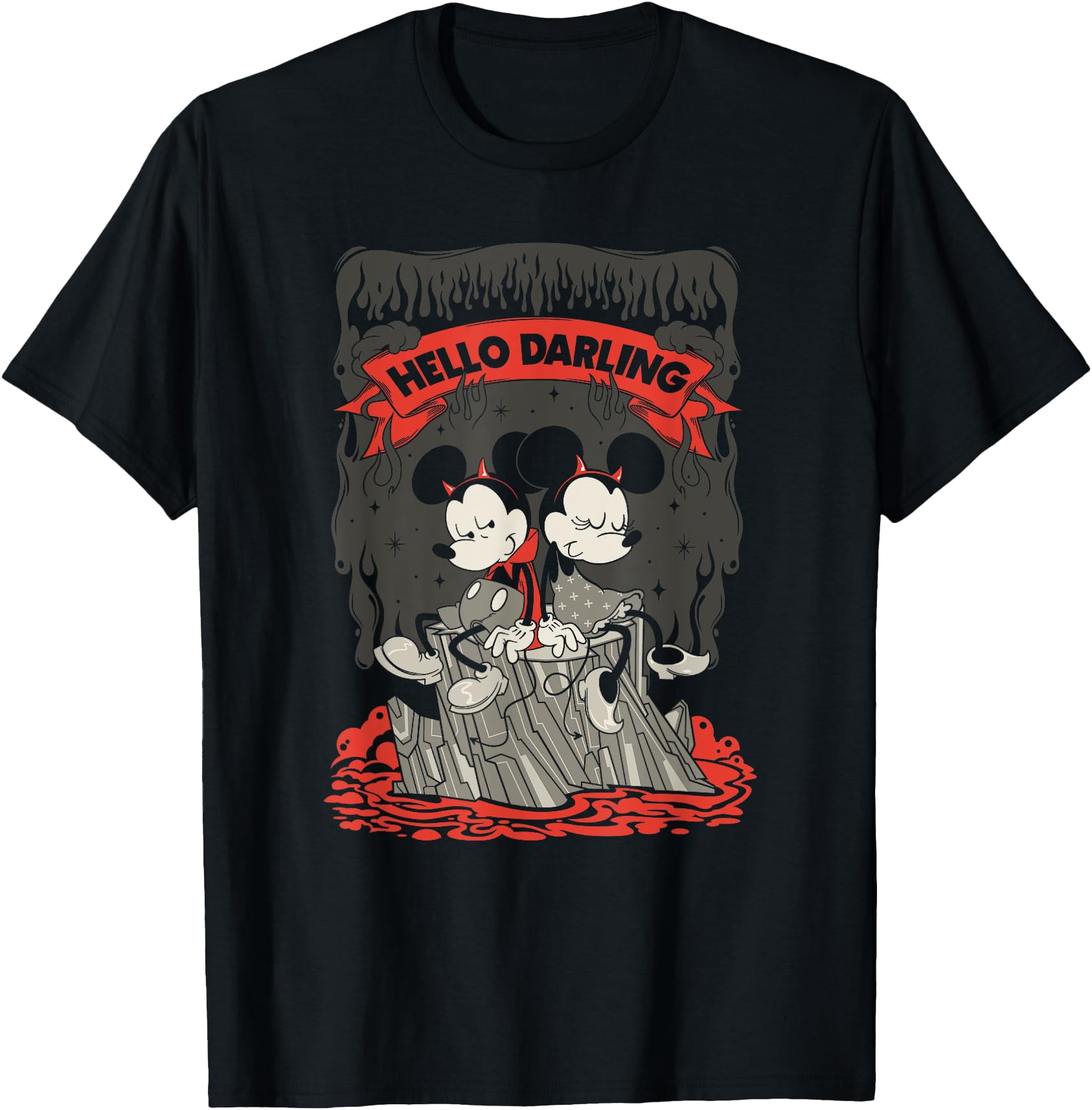 Disney Mickey And Friends Halloween Mickey Hello Darling T-Shirt ...