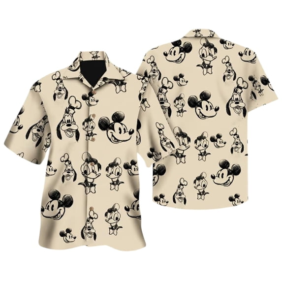 Disney Mickey And Friends Hawaiian Shirt, Mickey Mouse Donald Duck ...