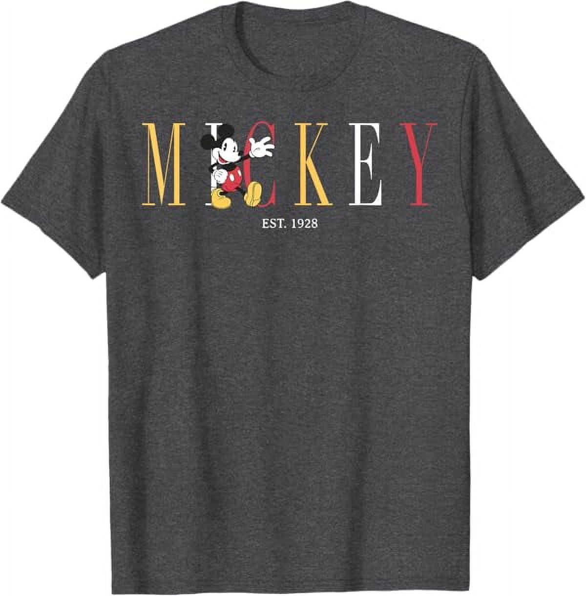 Disney Mickey And Friends Mickey Mouse Est 1928 Simple Text T Shirt ...