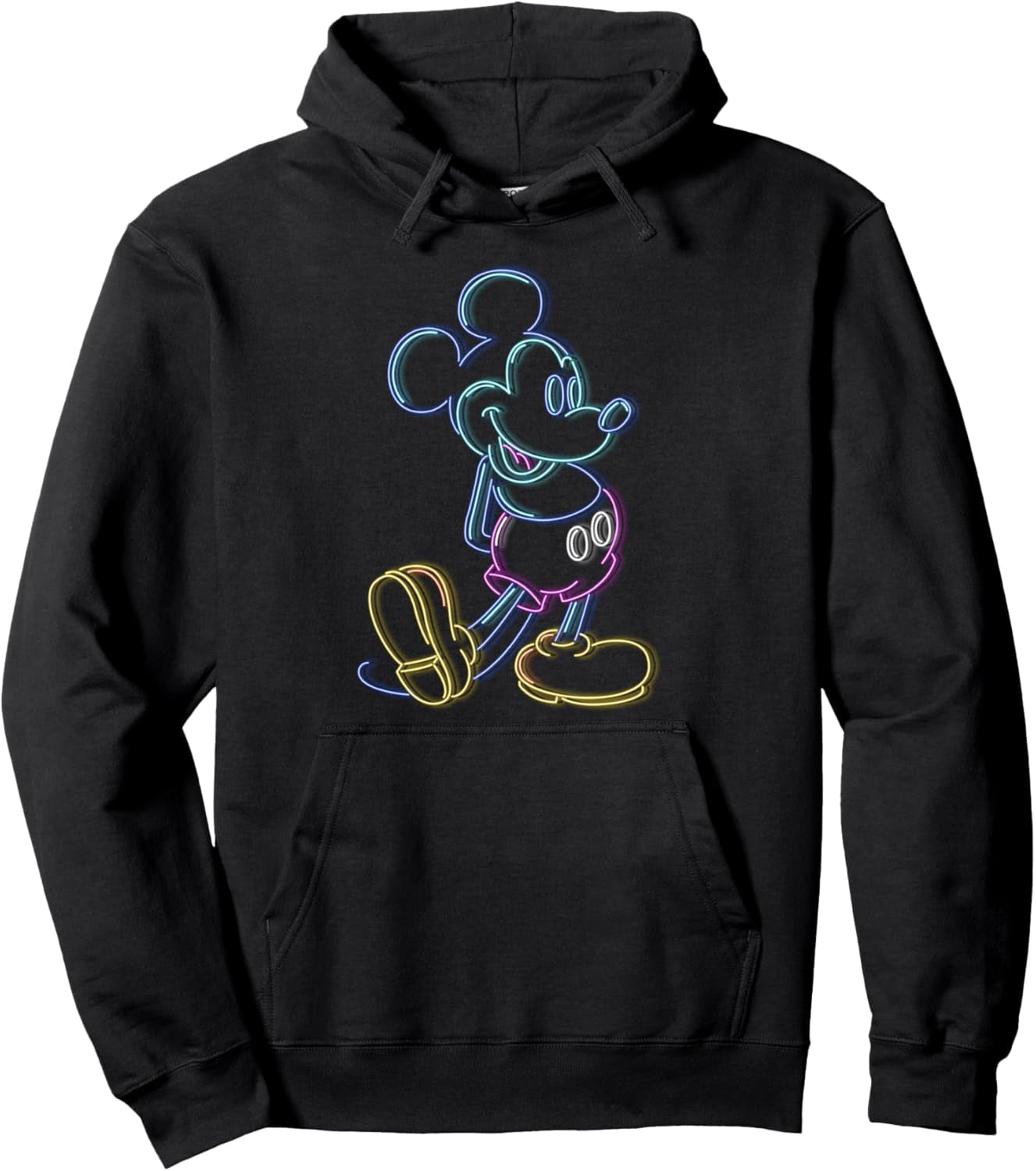 Disney Mickey And Friends Mickey Mouse Neon Line Portrait Pullover ...