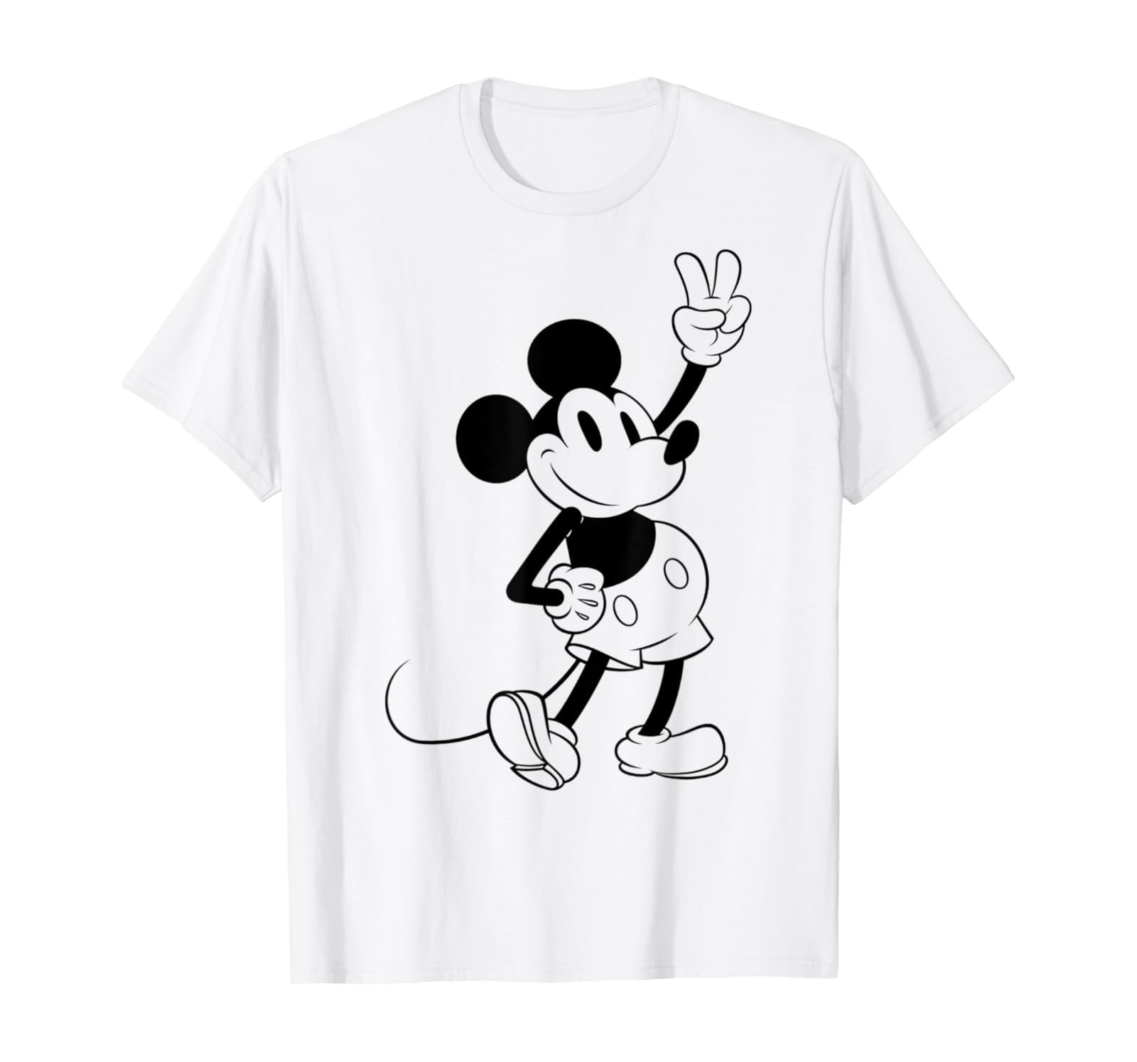 Disney Mickey And Friends Mickey Peace Outline T-Shirt - Walmart.com