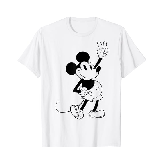 Disney Mickey And Friends Mickey Peace Outline T-Shirt - Walmart.com