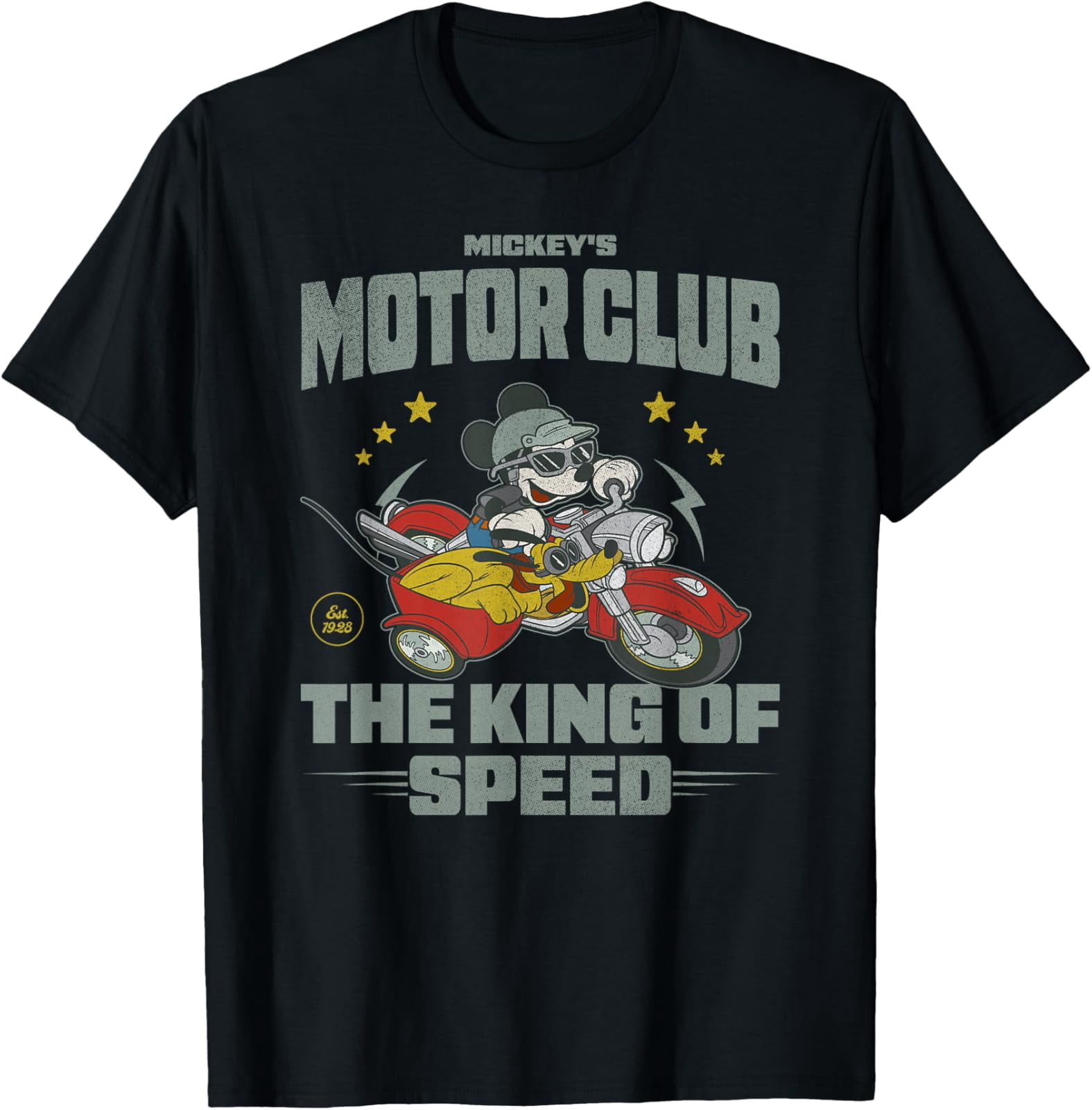Disney Mickey And Friends Mickey's Motor Club Vintage T-Shirt - Walmart.com