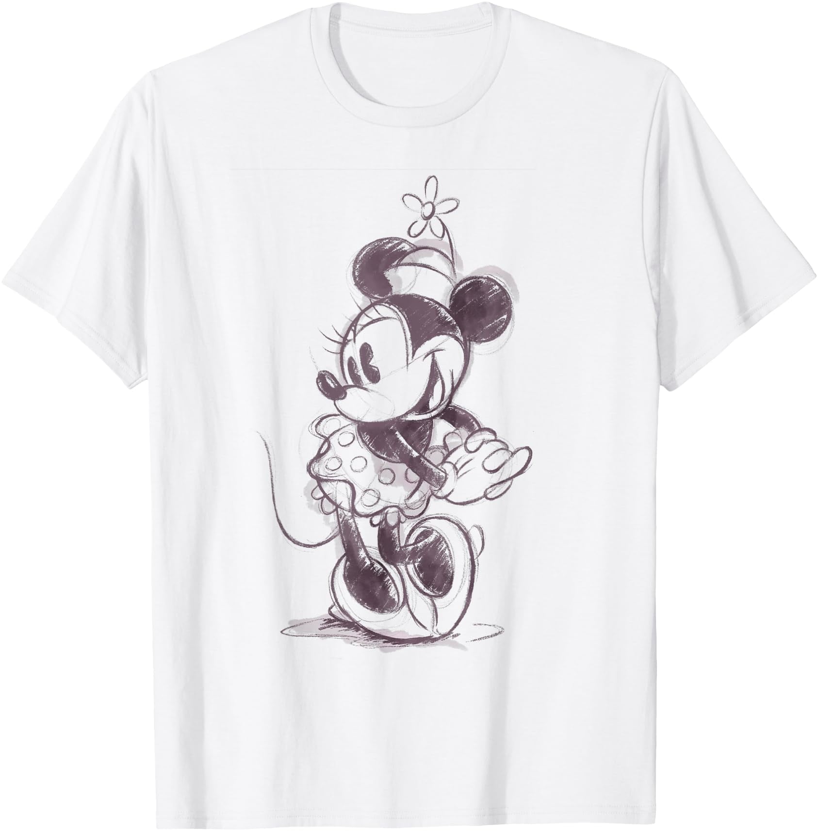 Disney Mickey And Friends Minnie Mouse Sketch Portrait T-Shirt ...