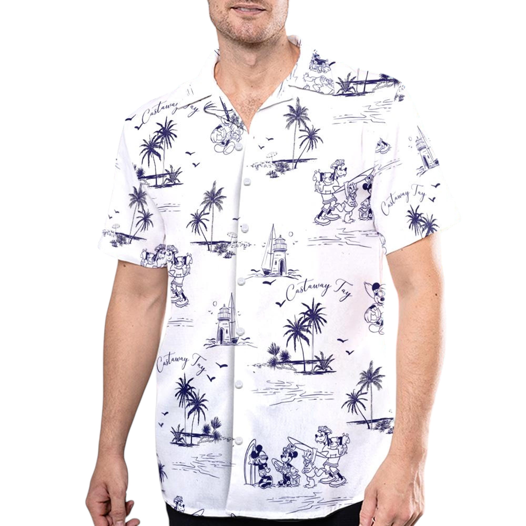 Disney Mickey And Friends On Castaway Cay Cruise Button Up, Mickey ...