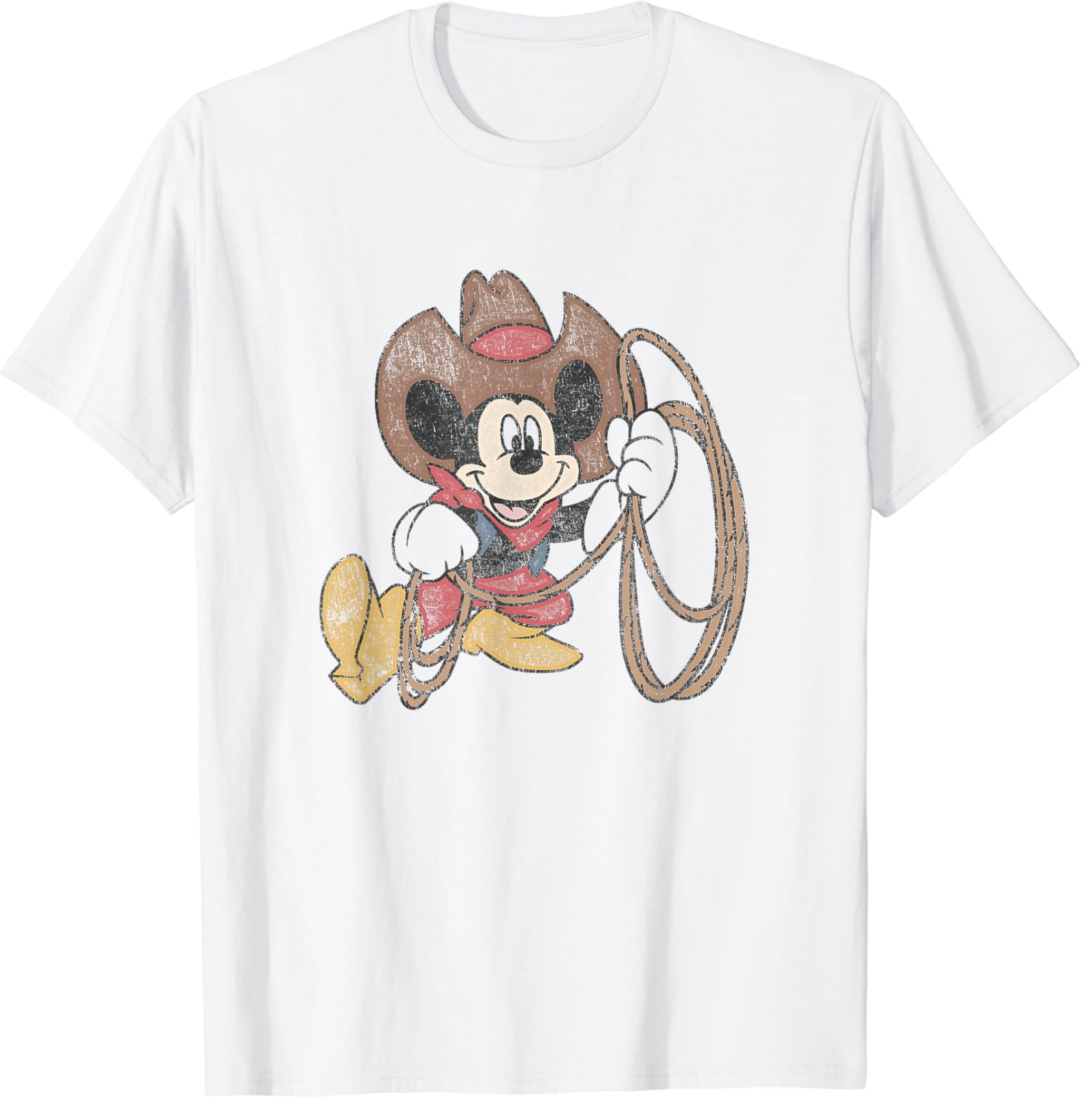 Disney Mickey And Friends Vintage CowWestern Mickey T-Shirt - Walmart.com