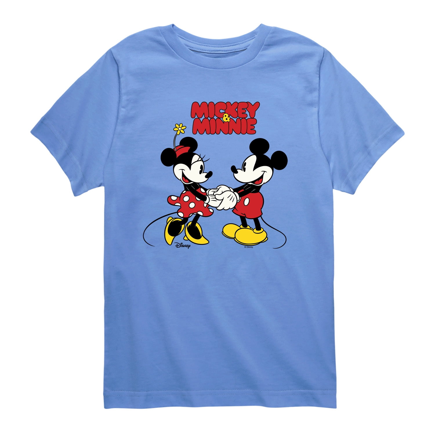 Disney - Mickey And Minnie Holding Hands - Youth Boys Short Sleeve ...