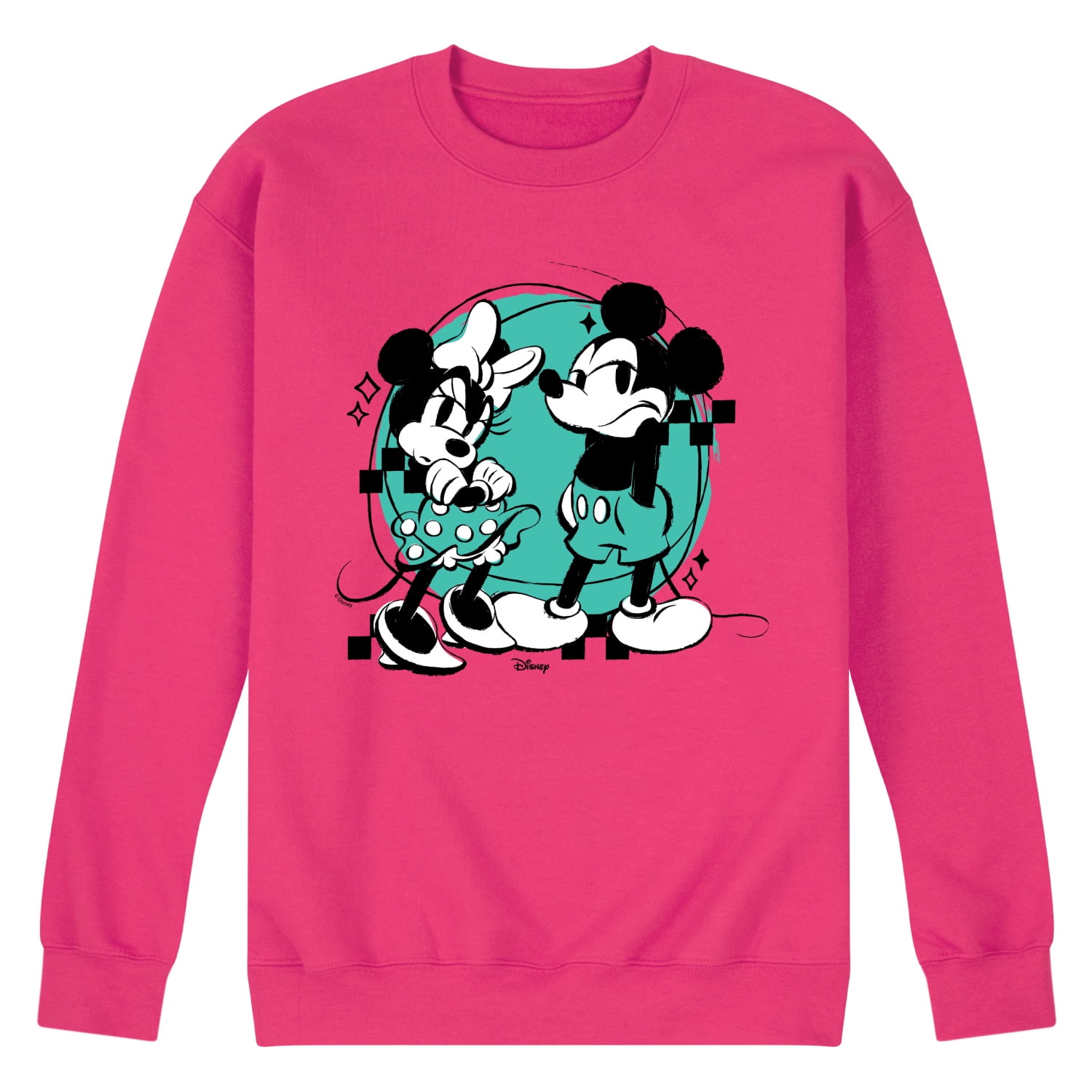 Disney - Mickey And Minnie Mouse - Men's Crew Neck Fleece Pullover ...