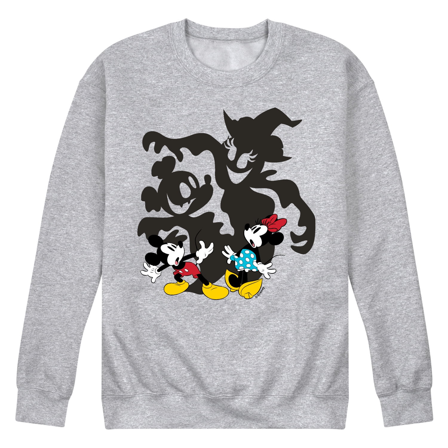 Disney - Mickey And Minnie Scared Shadows - Men's Crew Fleece ...