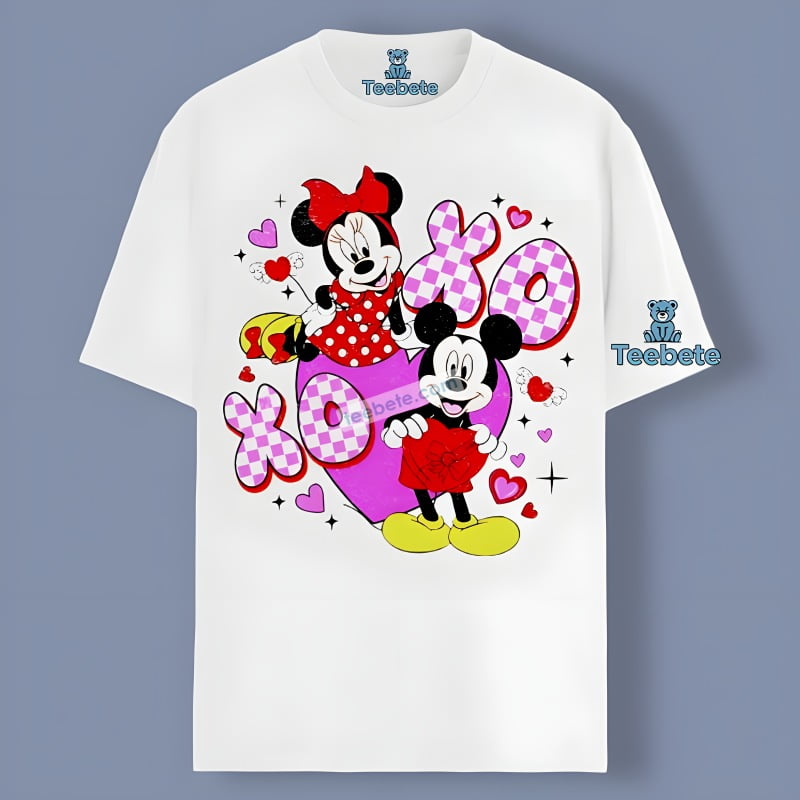 Disney Mickey And Minnie Valentine Xo Xo Shirt Couple - Walmart.com