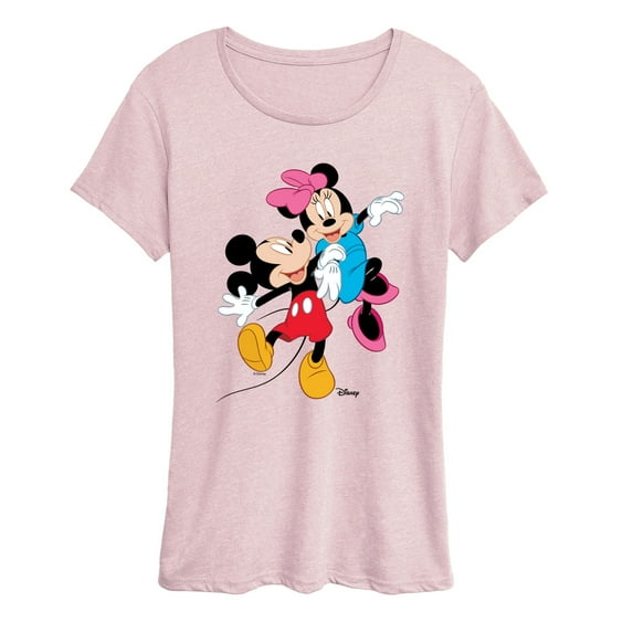 Disney - Mickey And Minnie - Women's Short Sleeve Graphic T-Shirt ...