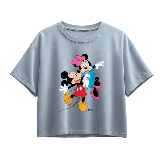 Disney - Mickey And Minnie - Youth Girls Boxy T-Shirt - Walmart.com