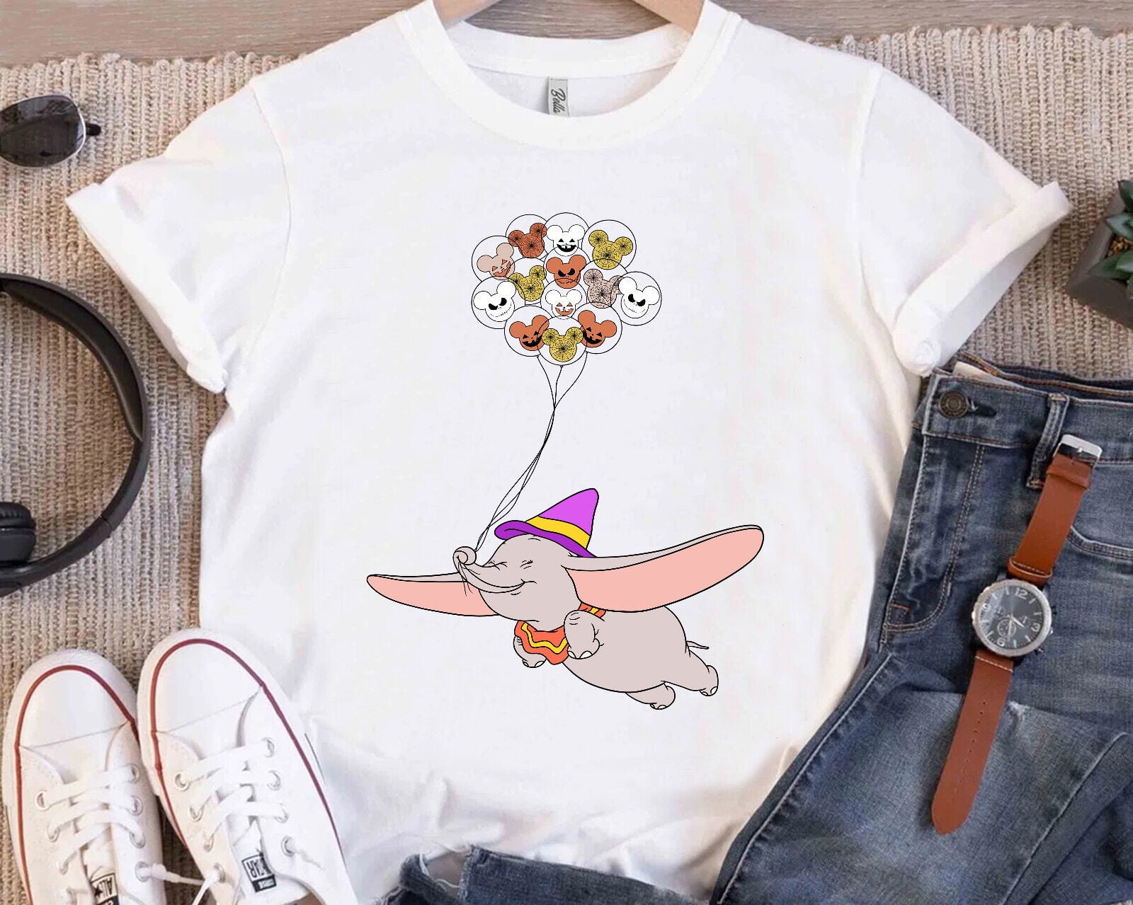 Disney Mickey Balloon Dumbo Unisex Adult Kid Tee 800442 - Walmart.com