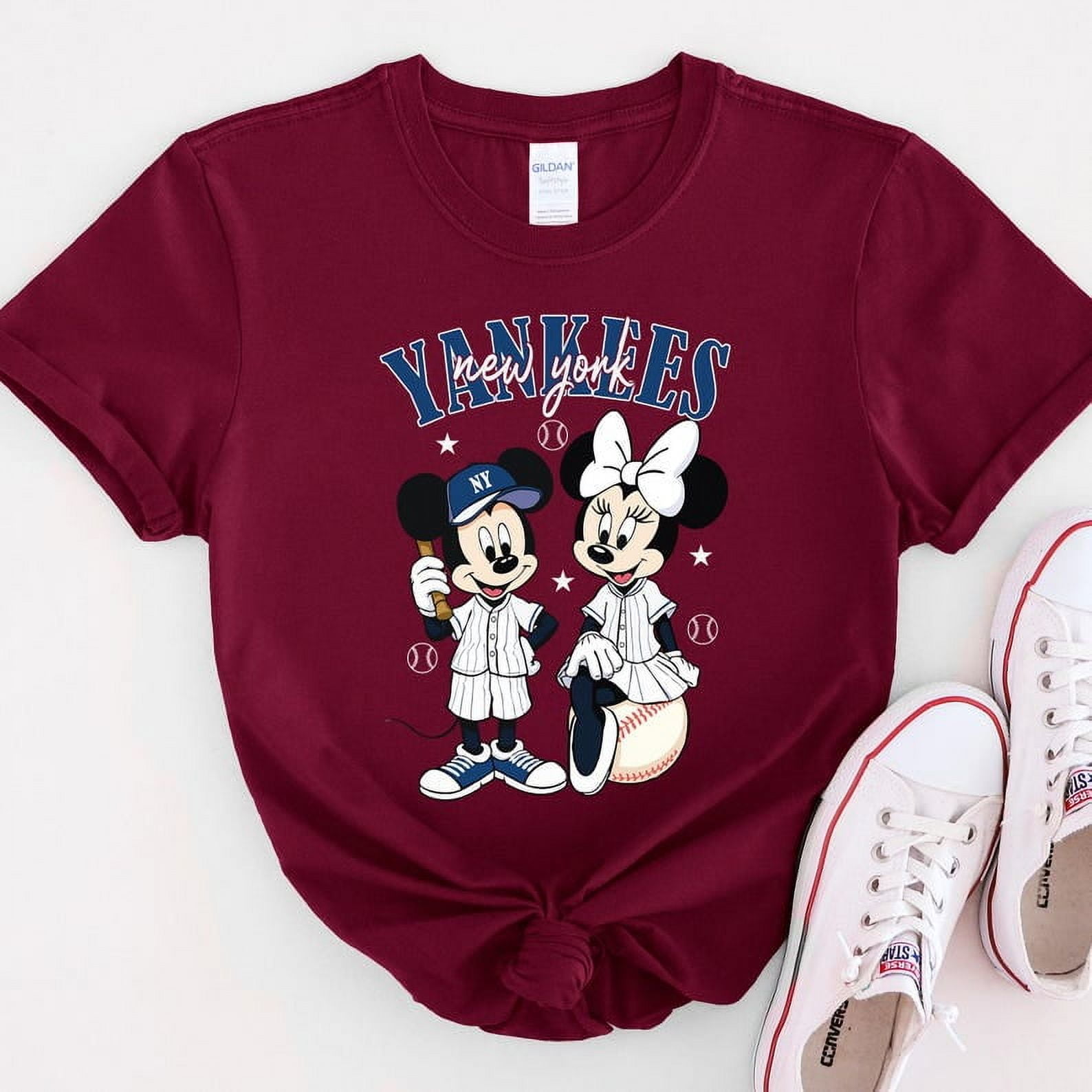 Disney Mickey Baseball Shirt Featuring The New York Yankees - Walmart.com