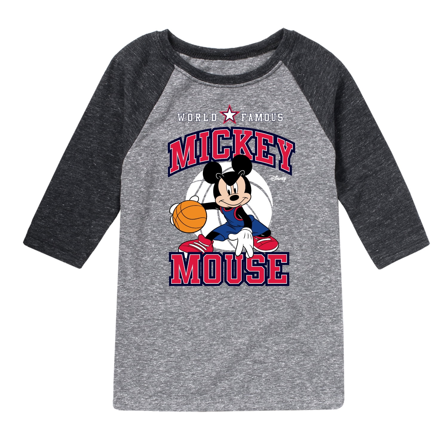 Disney - Mickey Basketball Jersey - Toddler And Youth Raglan Graphic T ...