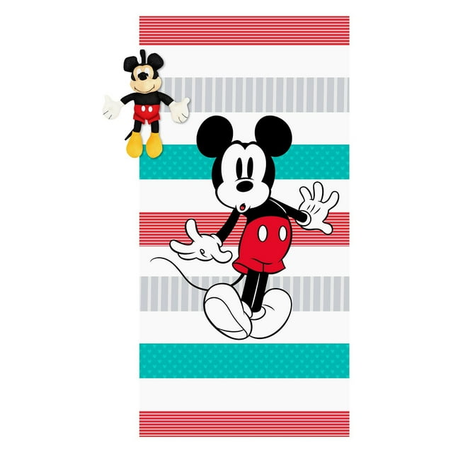 Disney Classic Mickey Mouse Bath Towel Bath Sponge Buddy Set - Walmart.com