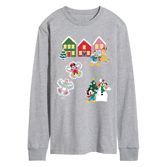 Disney - Mickey Christmas - Men's Long Sleeve Graphic T-Shirt - Walmart.com