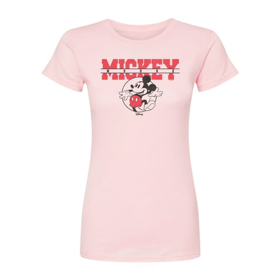 Disney - Mickey Collegiate - Juniors Fitted Graphic T-Shirt - Walmart.com