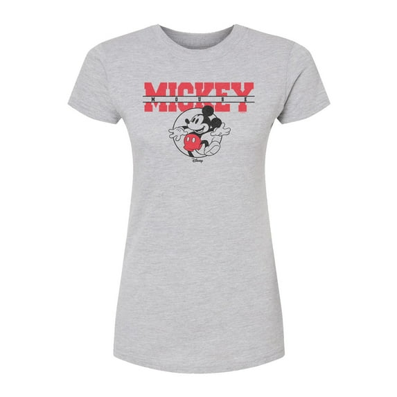 Disney - Mickey Collegiate - Juniors Fitted Graphic T-Shirt - Walmart.com